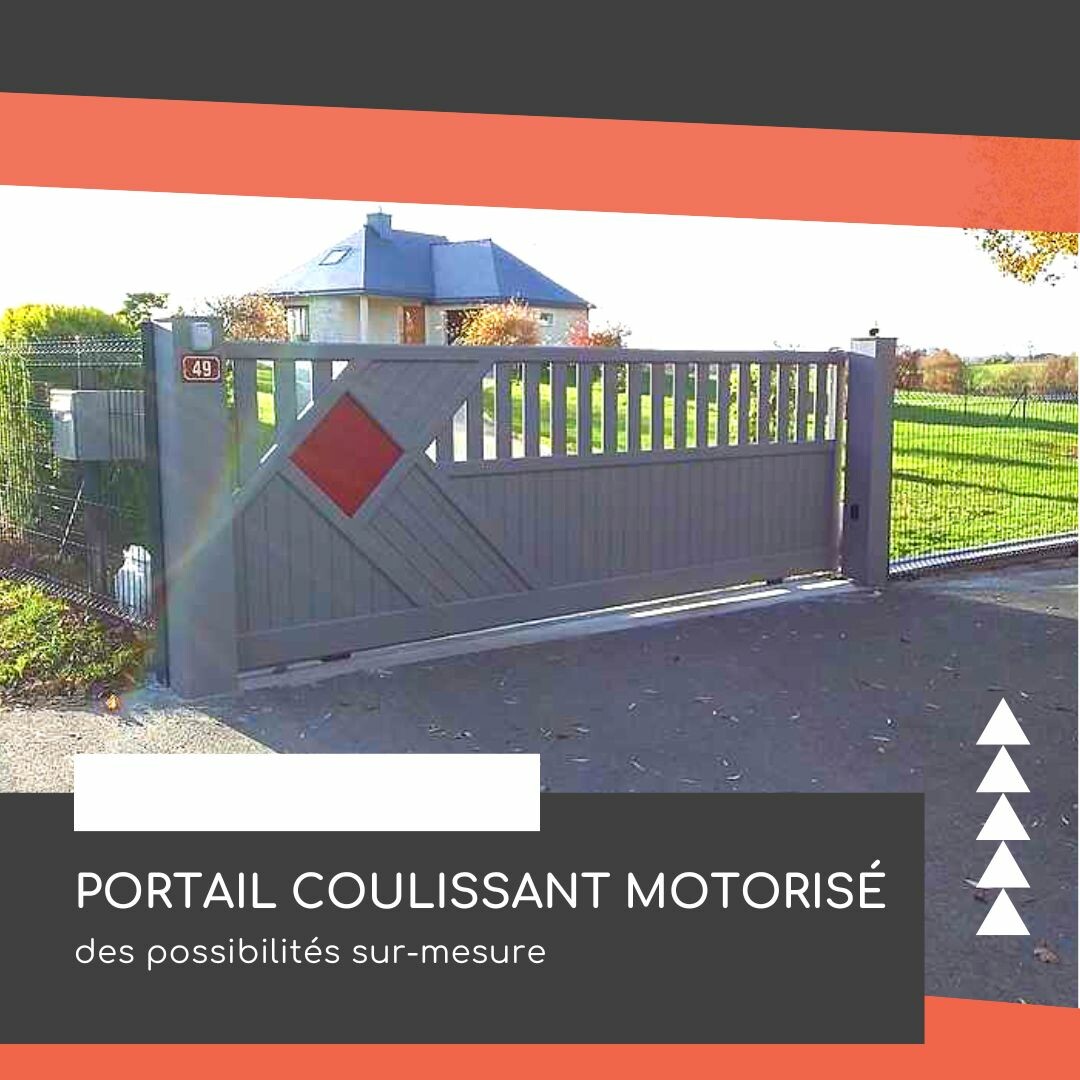 Portail coulissant motorisé sur-mesure - automatisme - Plaintel